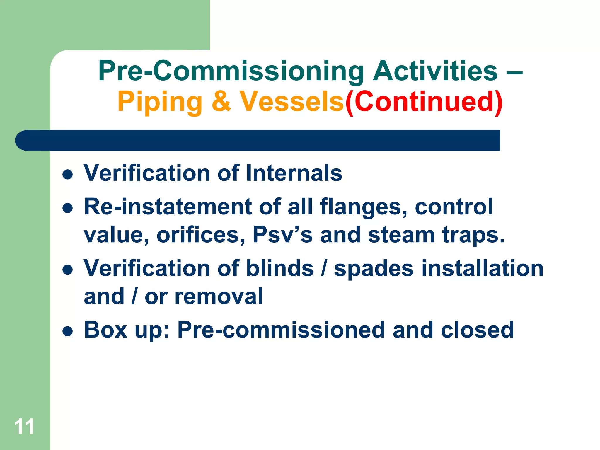 Commissioning & Interface With Engineering | PPTX