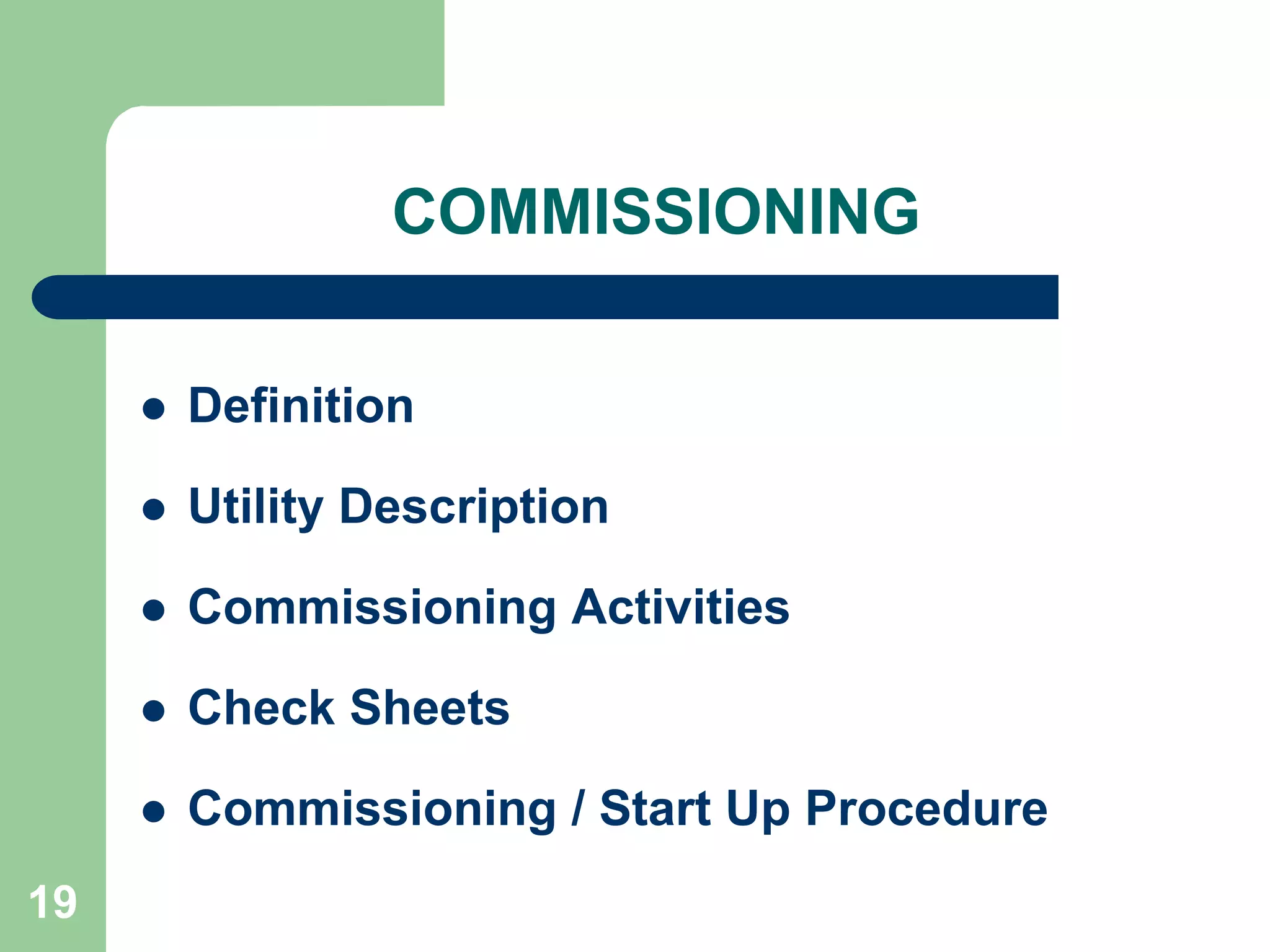 Commissioning & Interface With Engineering | PPTX