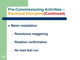 Commissioning & Interface With Engineering | PPTX