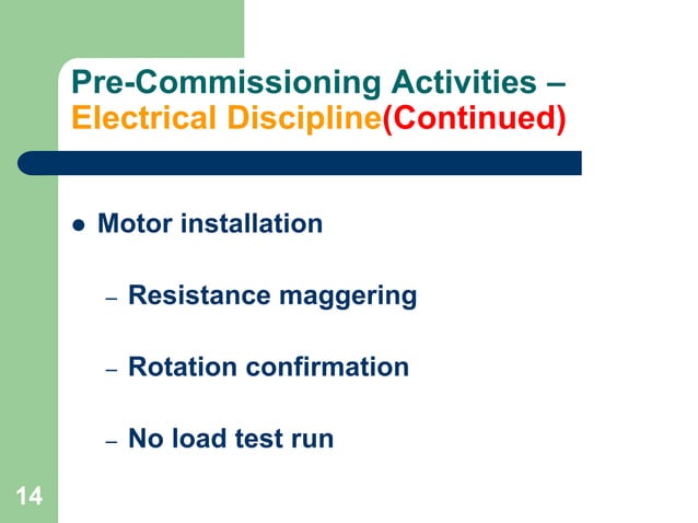 Commissioning & Interface With Engineering | PPTX | Technology & Computing