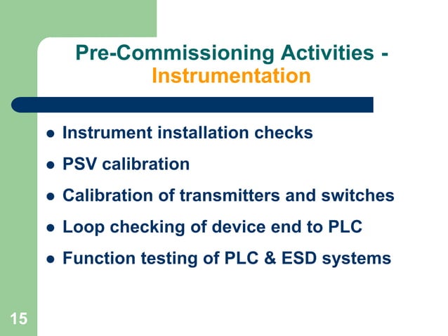 Commissioning & Interface With Engineering | PPTX | Technology & Computing