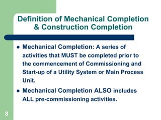 Commissioning & Interface With Engineering | PPTX