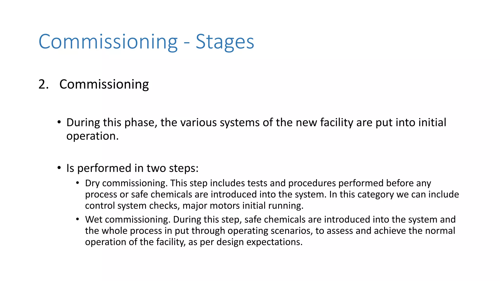 Commissioning of Industrial Projects - Cost Estimating Considerations ...