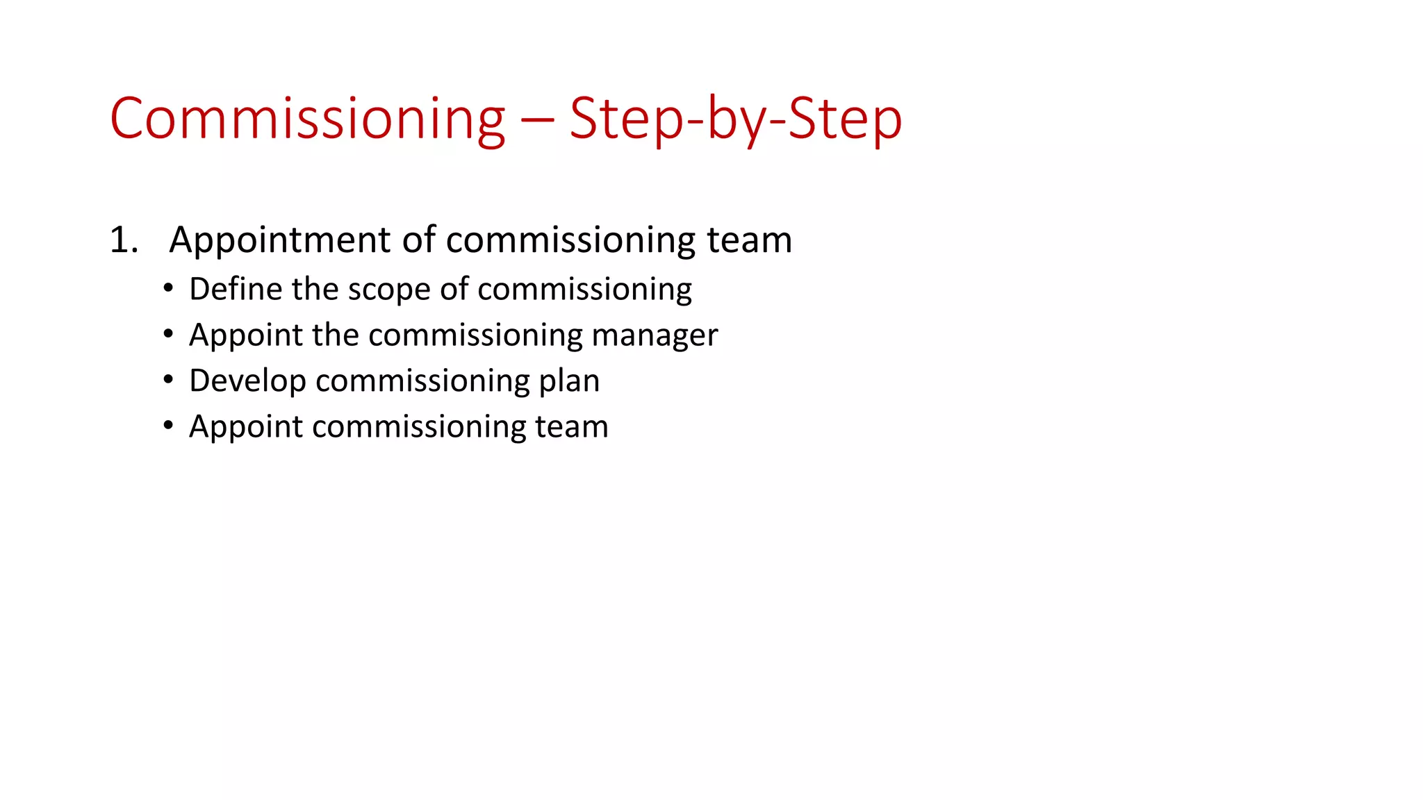 Commissioning of Industrial Projects - Cost Estimating Considerations ...