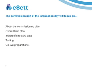 Commissioning Plan Robert Thelander, Svenska kraftnät | PPTX
