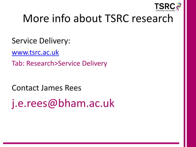 Commissioning and the Third Sector, James Rees | PPT