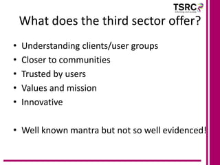 Commissioning and the Third Sector, James Rees | PPT