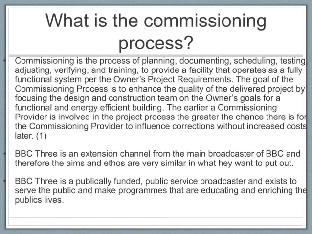 Commissioning process | PPTX