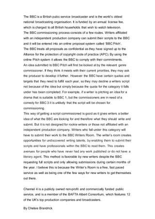 Commissioning Process Essay – Unit 24 | DOCX