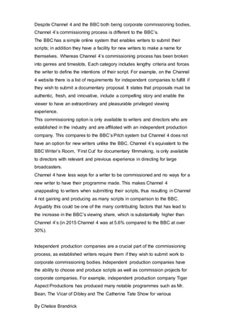 Commissioning Process Essay – Unit 24 | DOCX