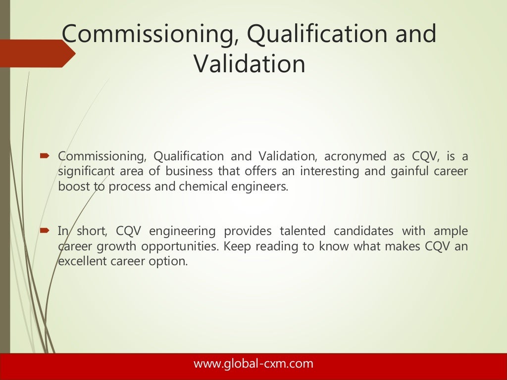Commissioning, Qualification & Validation Services | PPTX
