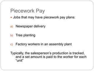 Commissions, piecework pay | PPT