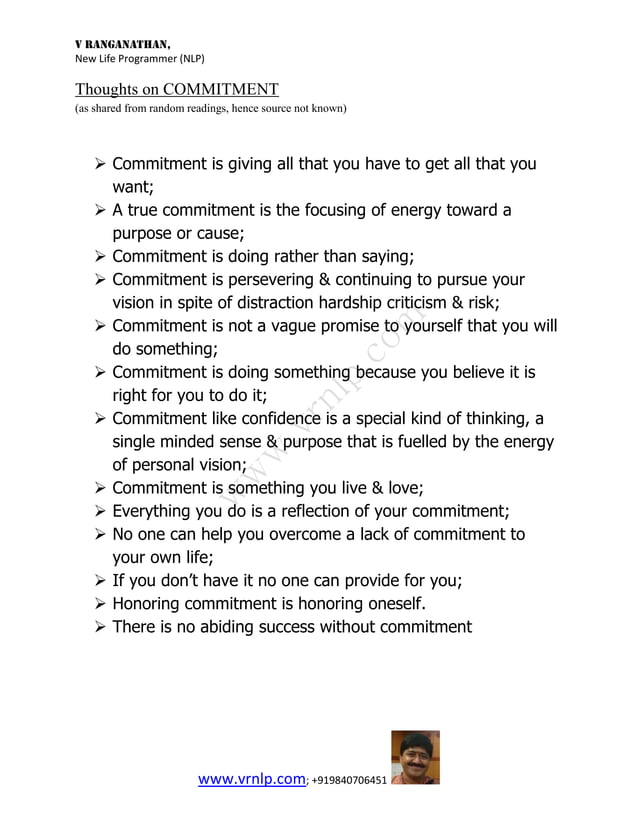 Commitment | PDF
