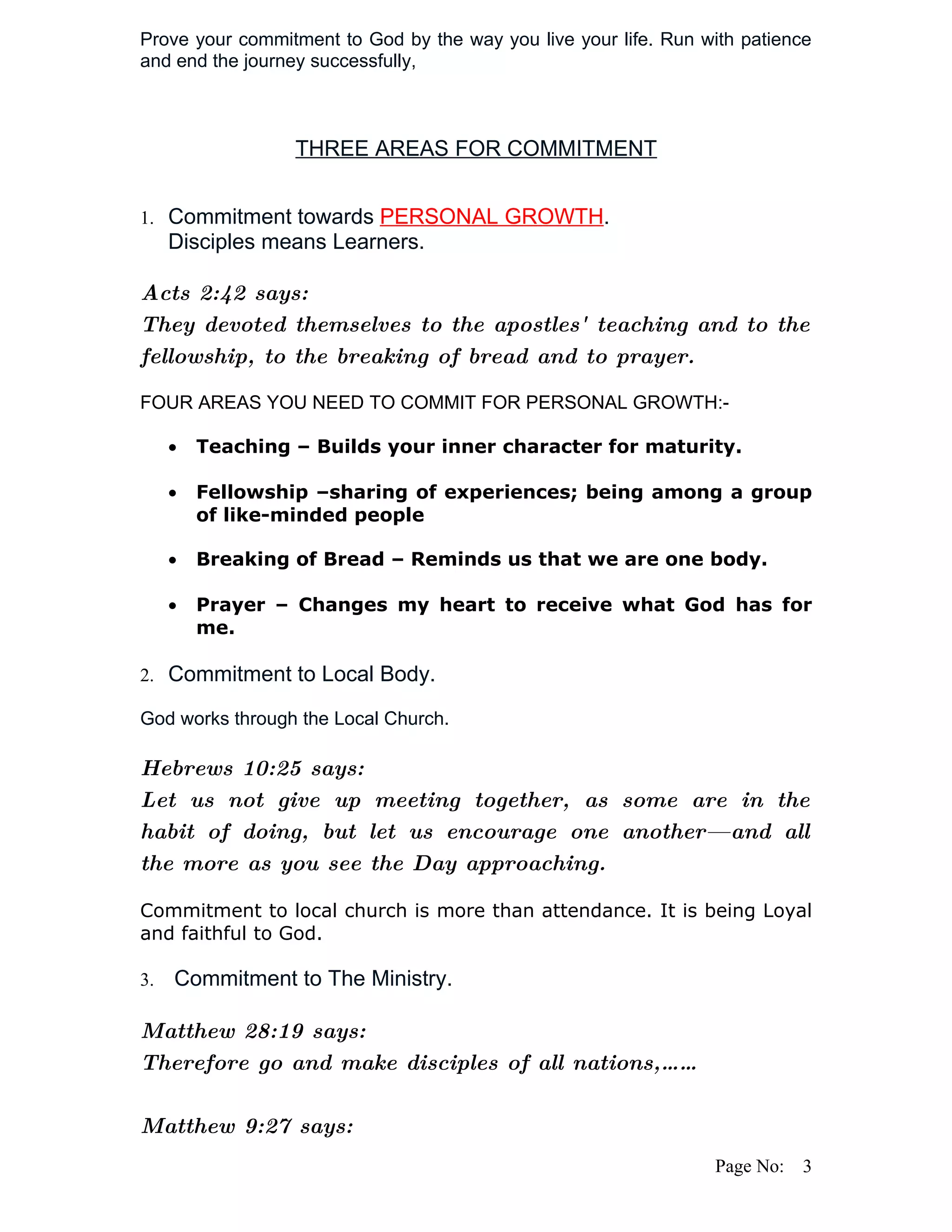 Commitment Or Promise | DOC