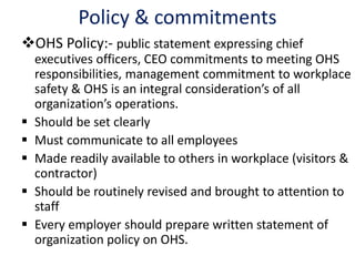 Commitments & policy stage / OHS | PPT