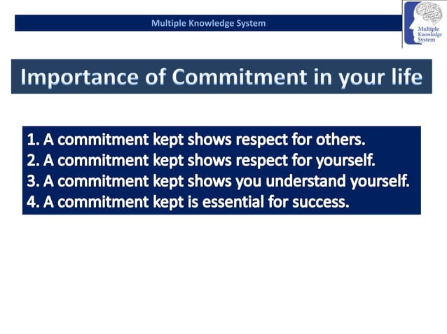 Corporate Training - Training on Commitment at Work | PPTX