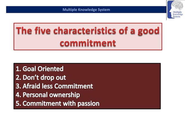 Corporate Training - Training on Commitment at Work | PPTX