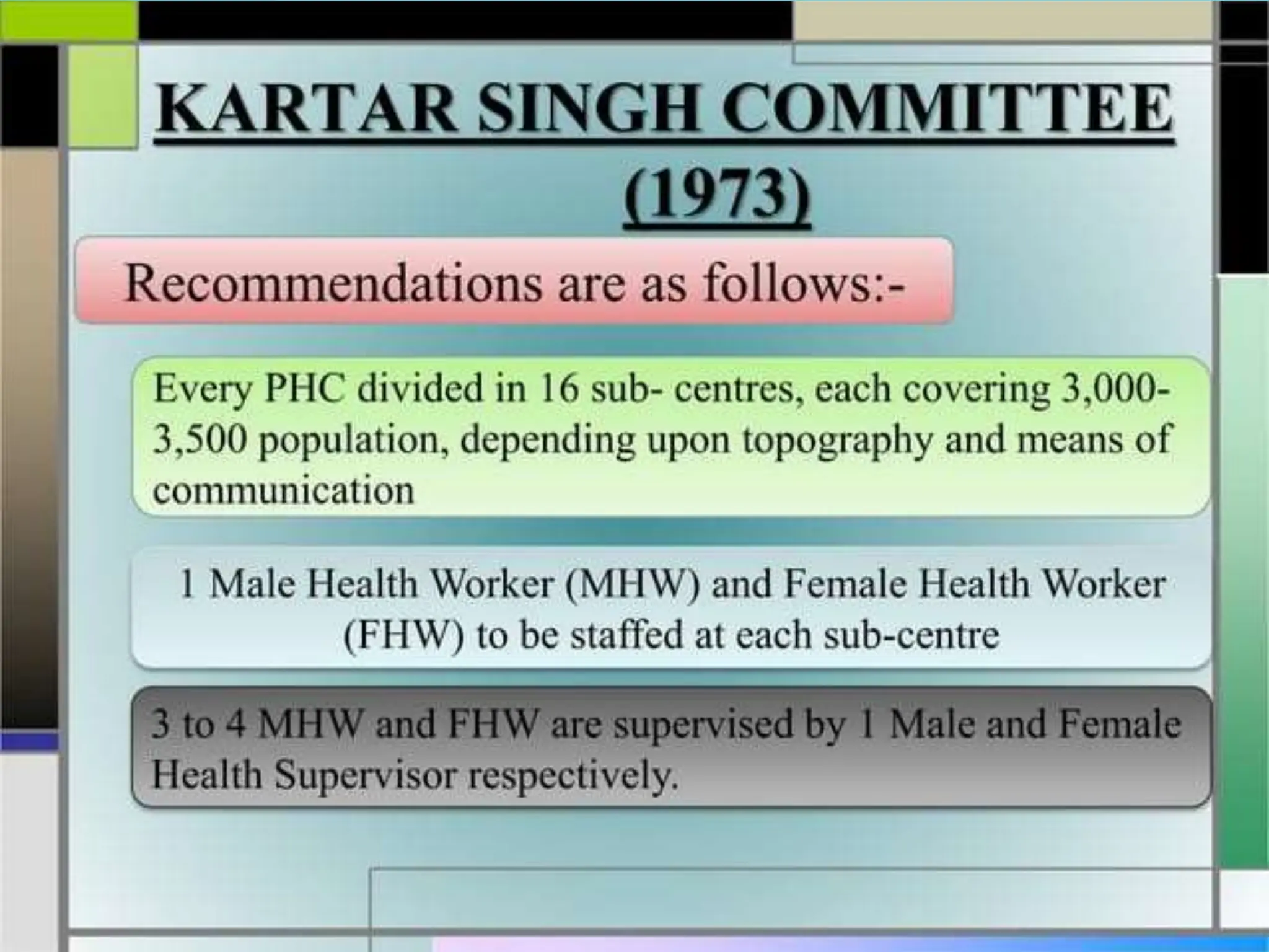 Health and family welfare committees in India | PPT