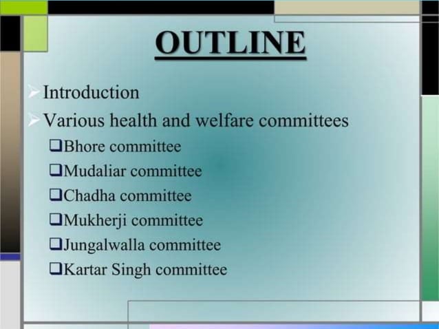 Health and family welfare committees in India | PPT