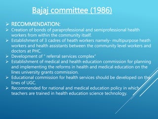 Health and family welfare committees in India | PPTX