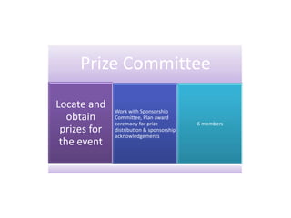 Committee's for Event planning | PPTX