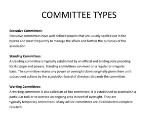 Mulcahy Law Firm, P.C. Commnity Association Committee Basics Cheat ...