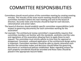 Mulcahy Law Firm, P.C. Commnity Association Committee Basics Cheat ...