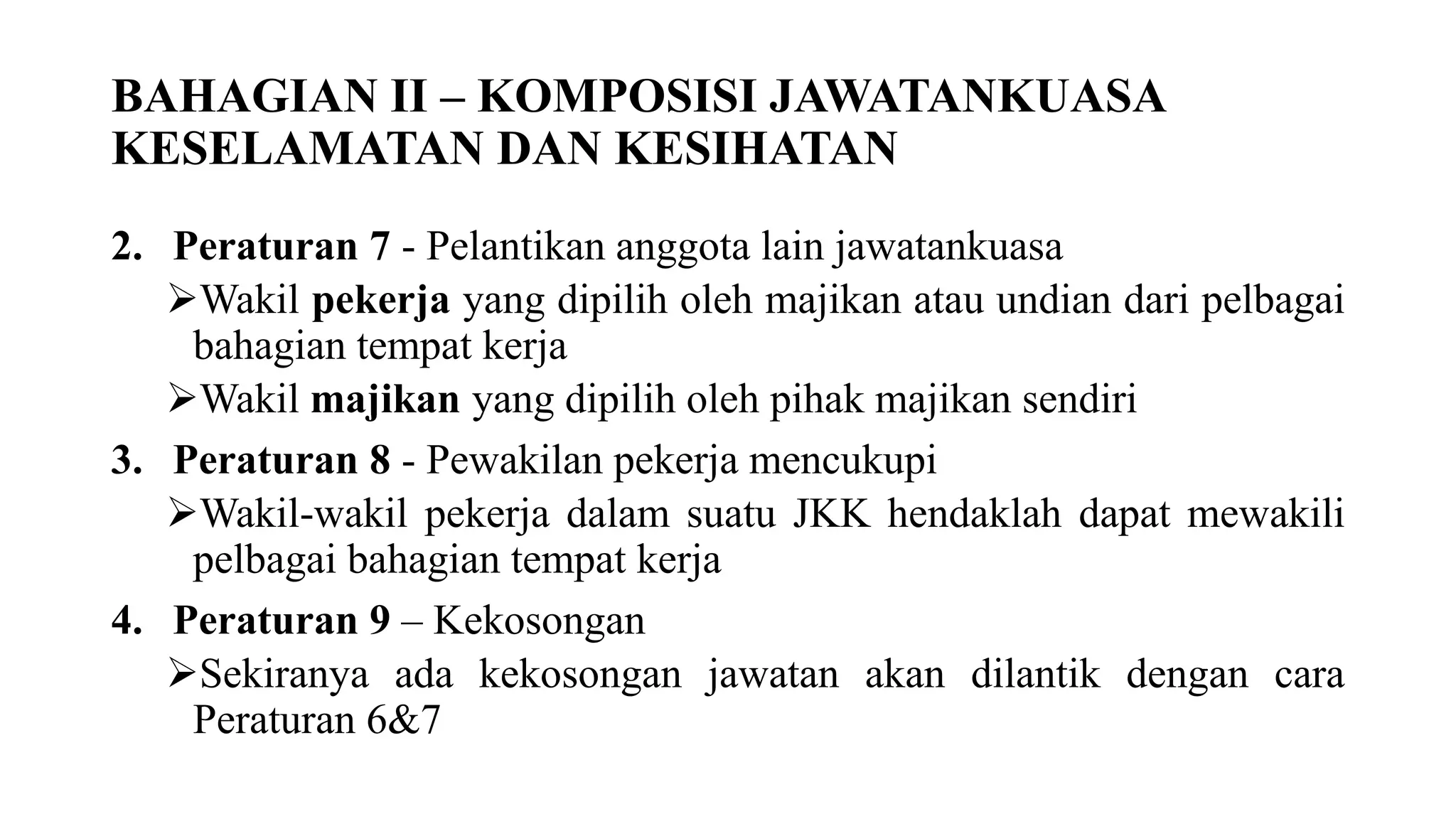 SAFETY HEALTH COMMITTEE IN WORKPLACE JKKP 1996 | PPTX