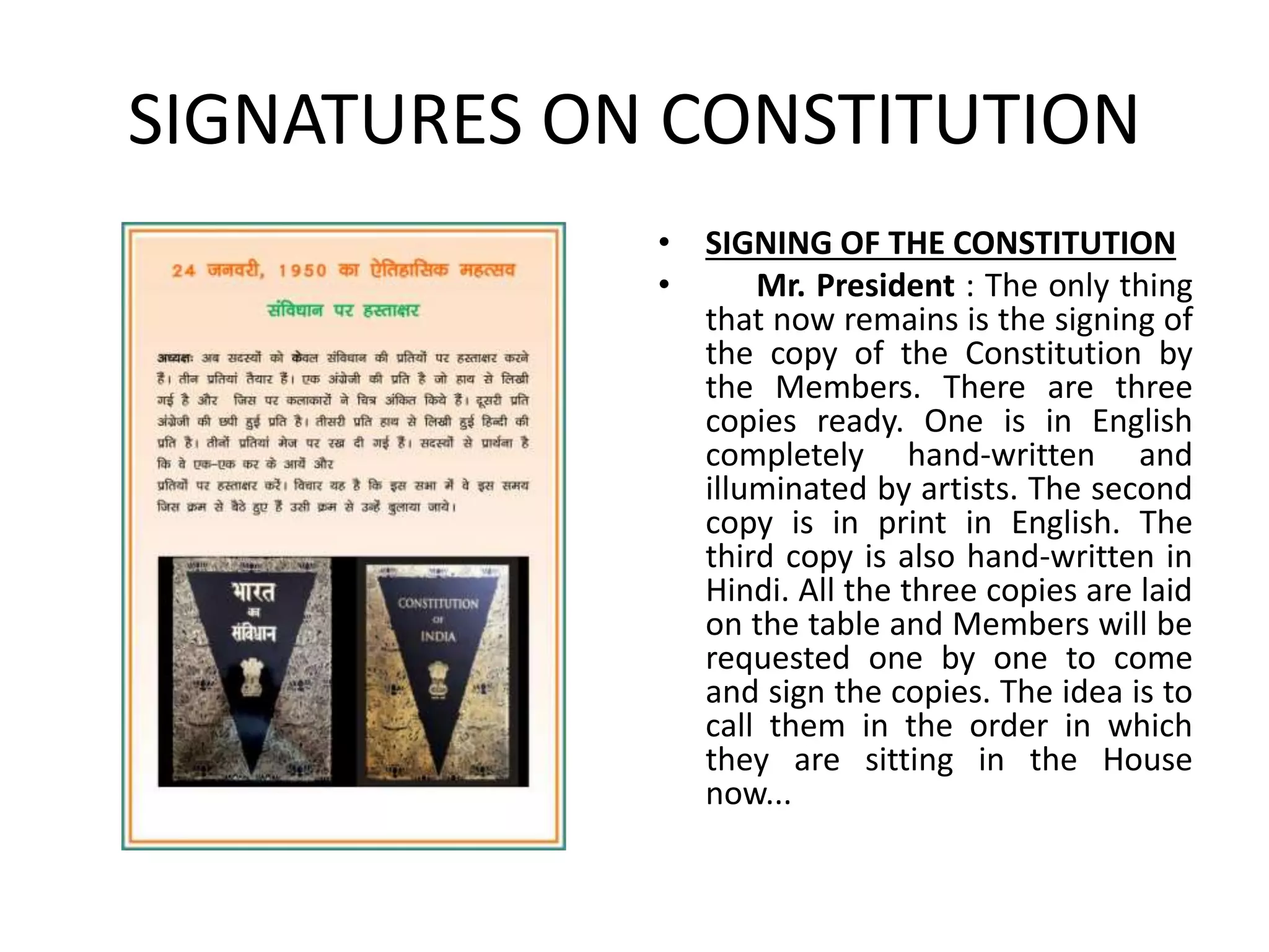 Committees of the Constituent Assembly of India and decisions of 24 ...