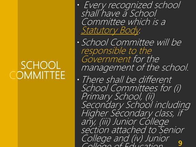 Committees for Managing Schools in Maharashtra - India | PPTX