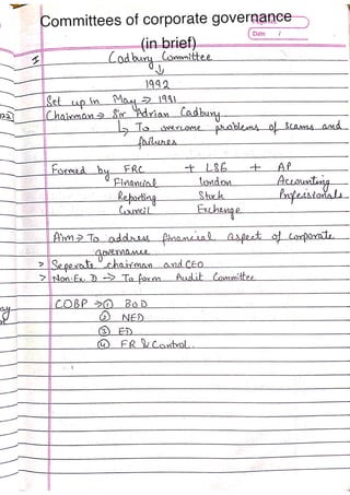Committees in corporate governance in brief | BCOM SEM -6TH | CORPORATE ...