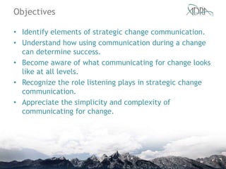 Communicating for Change | PPTX | Career Advice | Careers