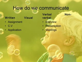 Communication and control | PPT