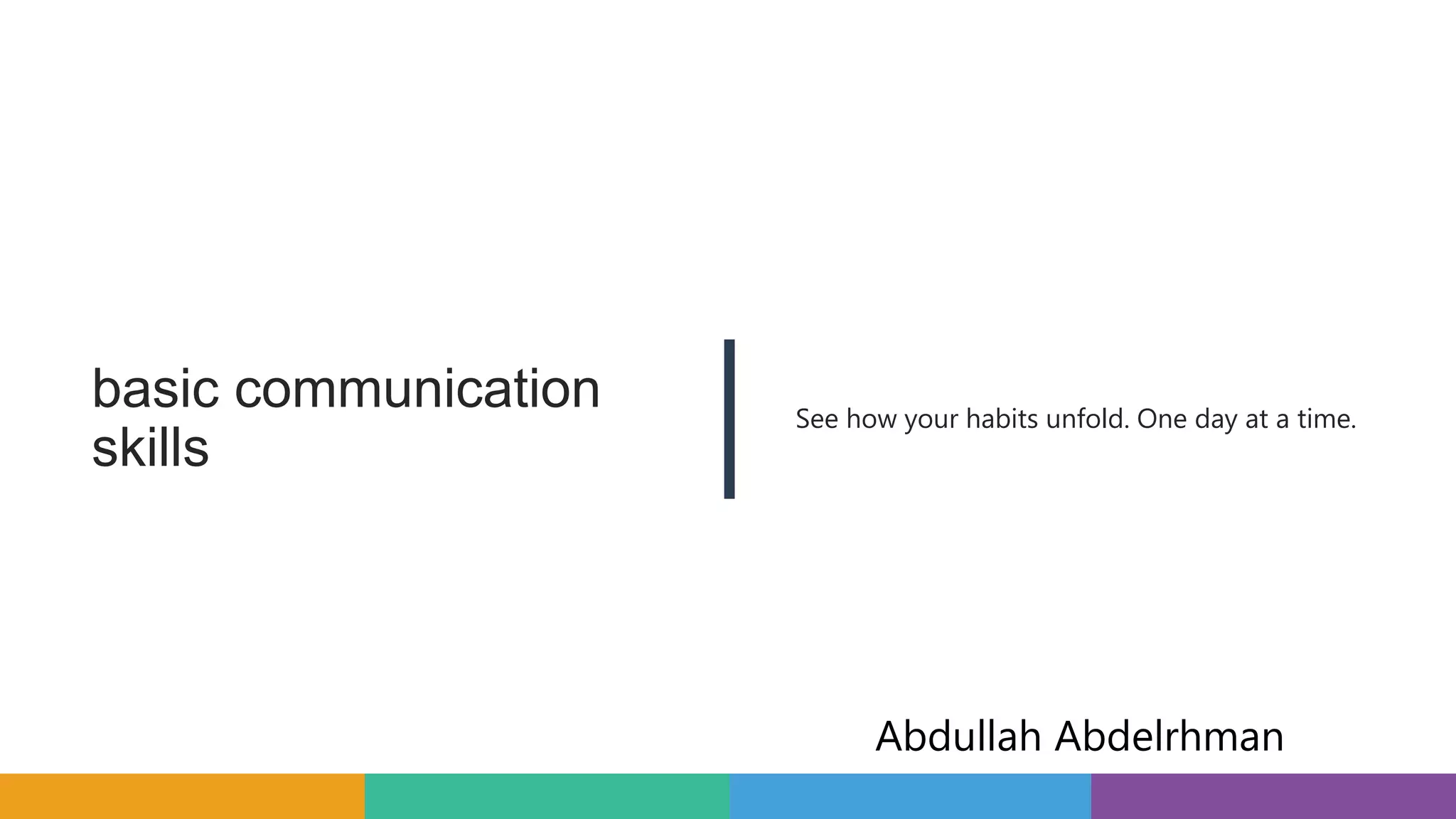 basic communication skills | PPTX