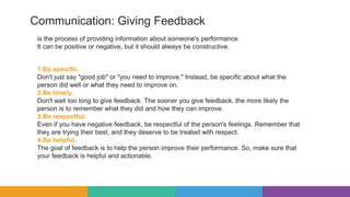 basic communication skills | PPTX