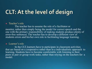 Communicative Language Teaching (CLT) | PPT