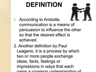 Communication & interpersonal relation | PPTX