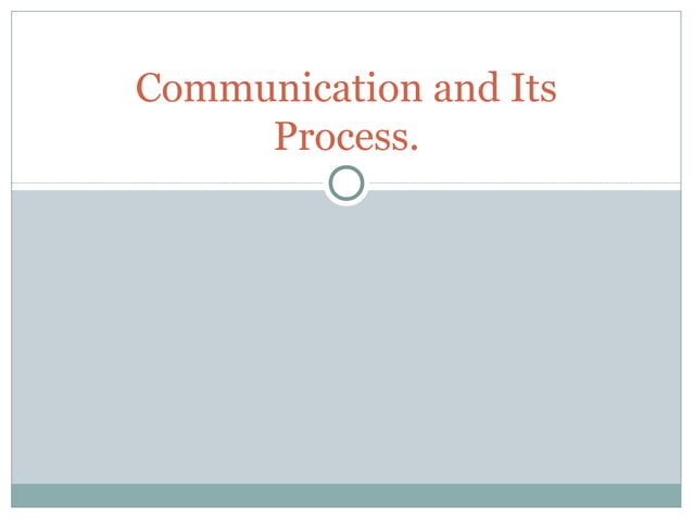 Process of communication | PPT | Email | Internet