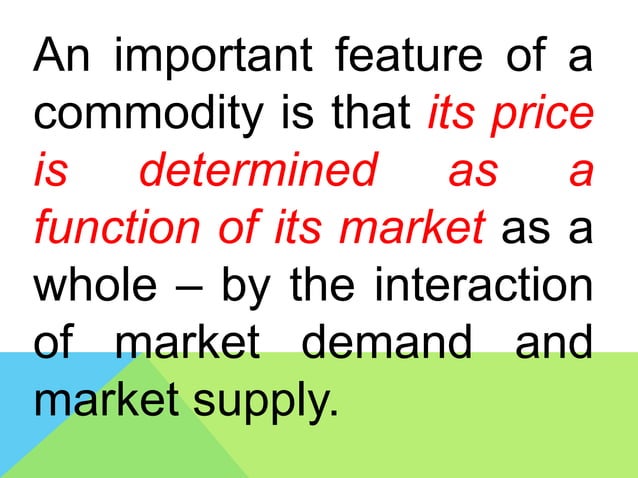 PRICE & COMMODITIES (APPLIED ECONOMIC) | PPTX | Commodities | Economy