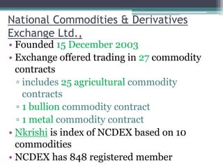 Commodities market | PPTX