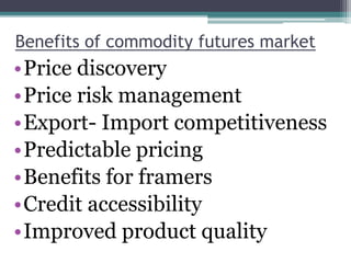 Commodities market | PPTX