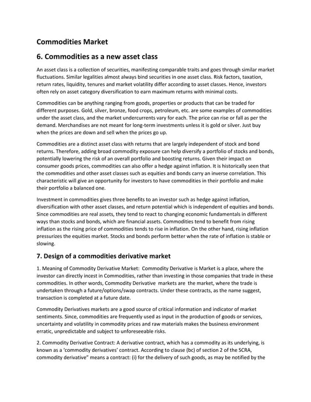 Commodities Market.docx