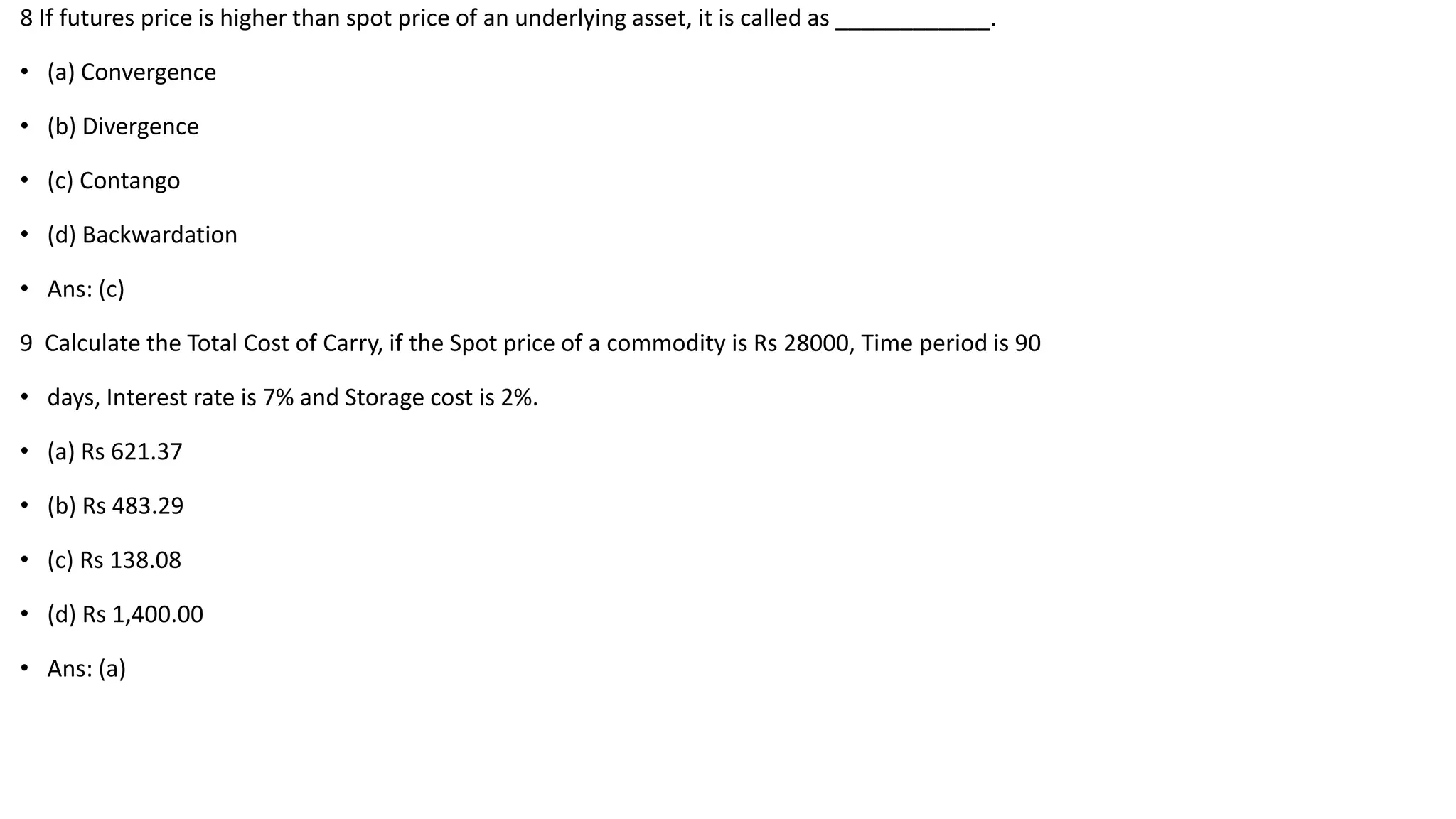 Commodities questionaire | PPTX