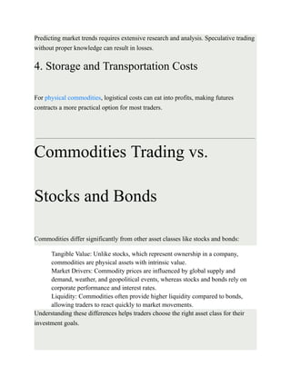 Commodities Trading: A Ultimate Guide (Beginners to Expert) | Skyriss | PDF