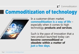 Commoditization of Technology and You! | PDF
