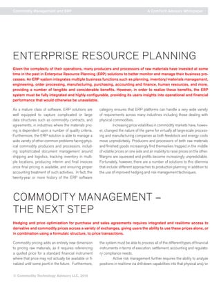 Commodity Management and ERP | PDF
