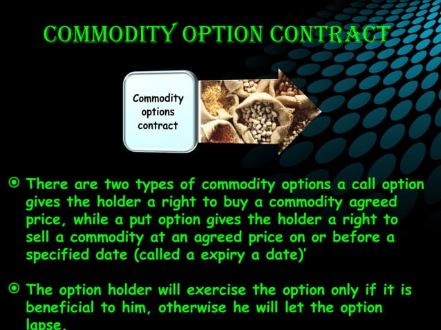Commodity derivatives | PPT