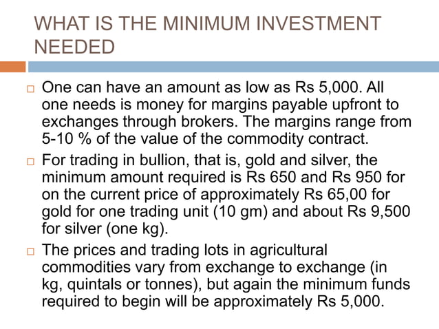 COMMODITY FUTURES TRADING IN INDIA | PPTX