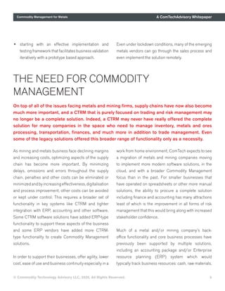 Commodity Management for Metals | PDF