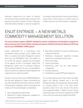 Commodity Management for Metals | PDF